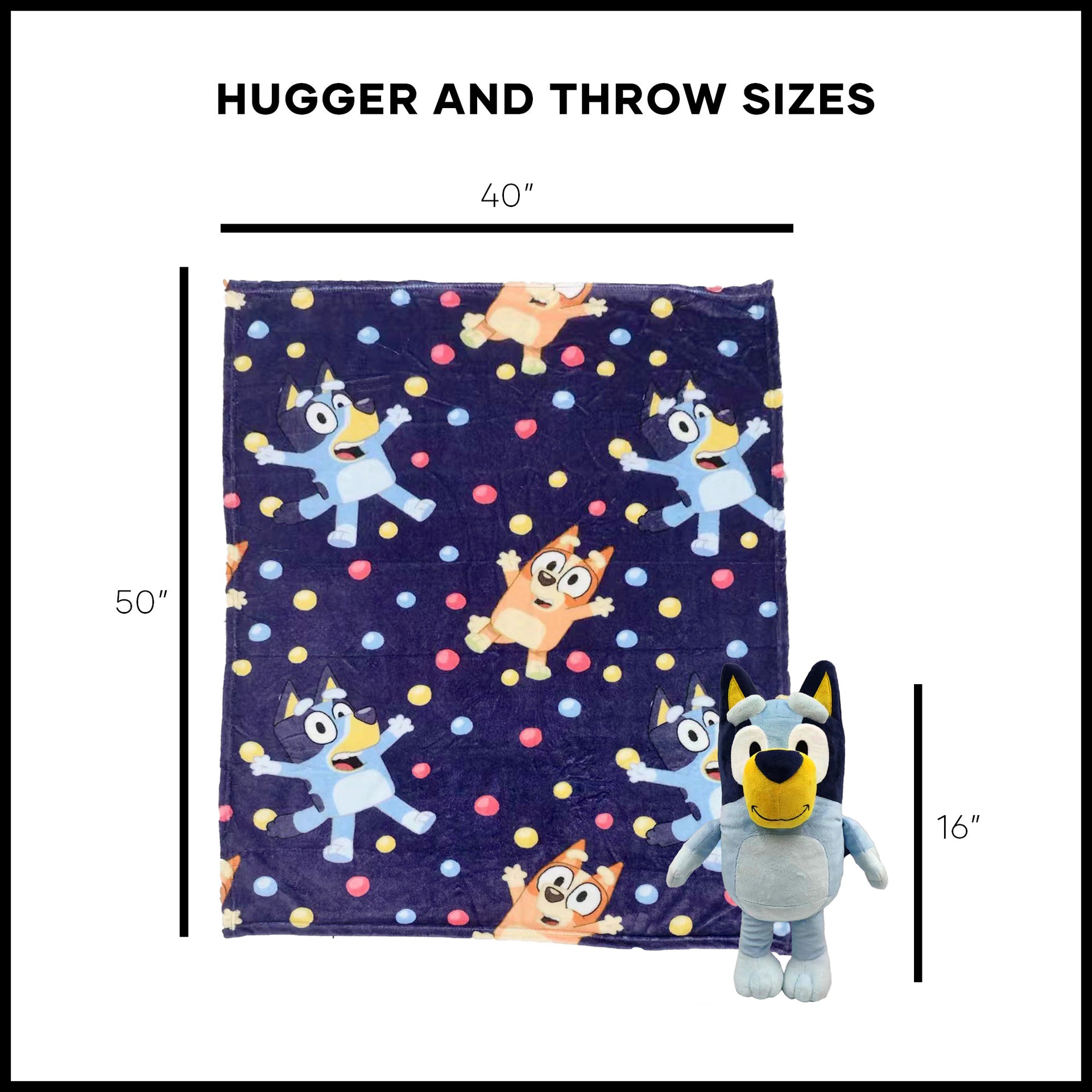 Northwest Bluey Character Hugger Pillow & Silk Touch Throw Blanket Set