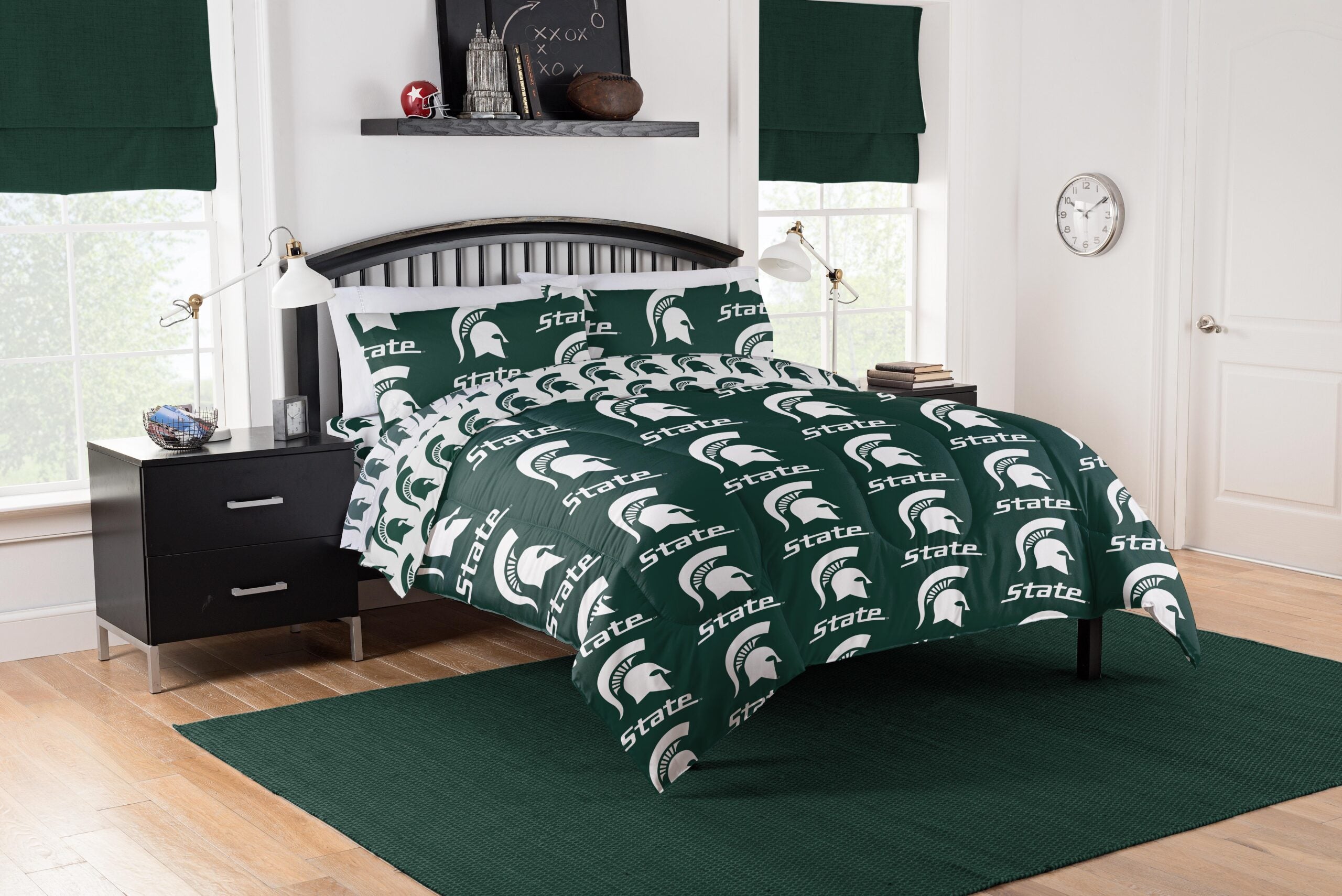 NCAA Michigan State Spartans Full Rotary Bed In A Bag Set
