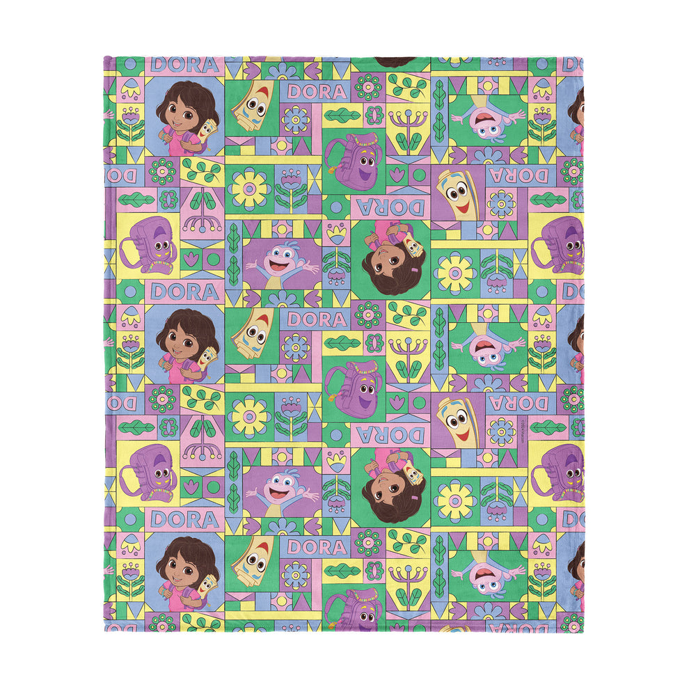 Dora the Explorer Dora and Friends Collage Silk Touch Throw Blanket 50