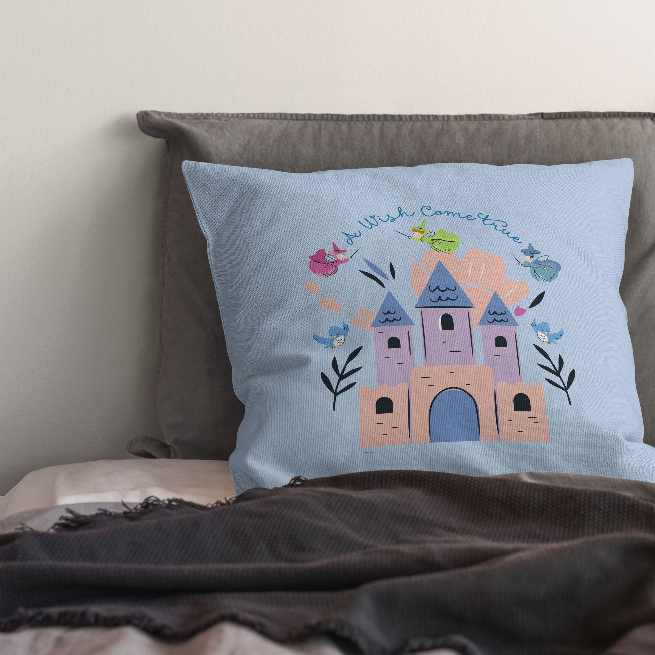 Disney Princesses Heart of a Princess Come True Throw Pillow 18x18 Inc