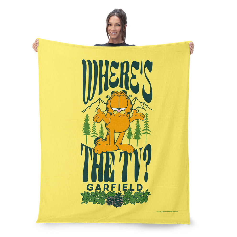 Nickelodeon Garfield Where's the TV Silk Touch Throw Blanket 50x60 Inc