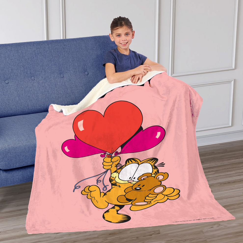 Nickelodeon Garfield Fly Away Silk Touch Sherpa Throw Blanket 50x60 In