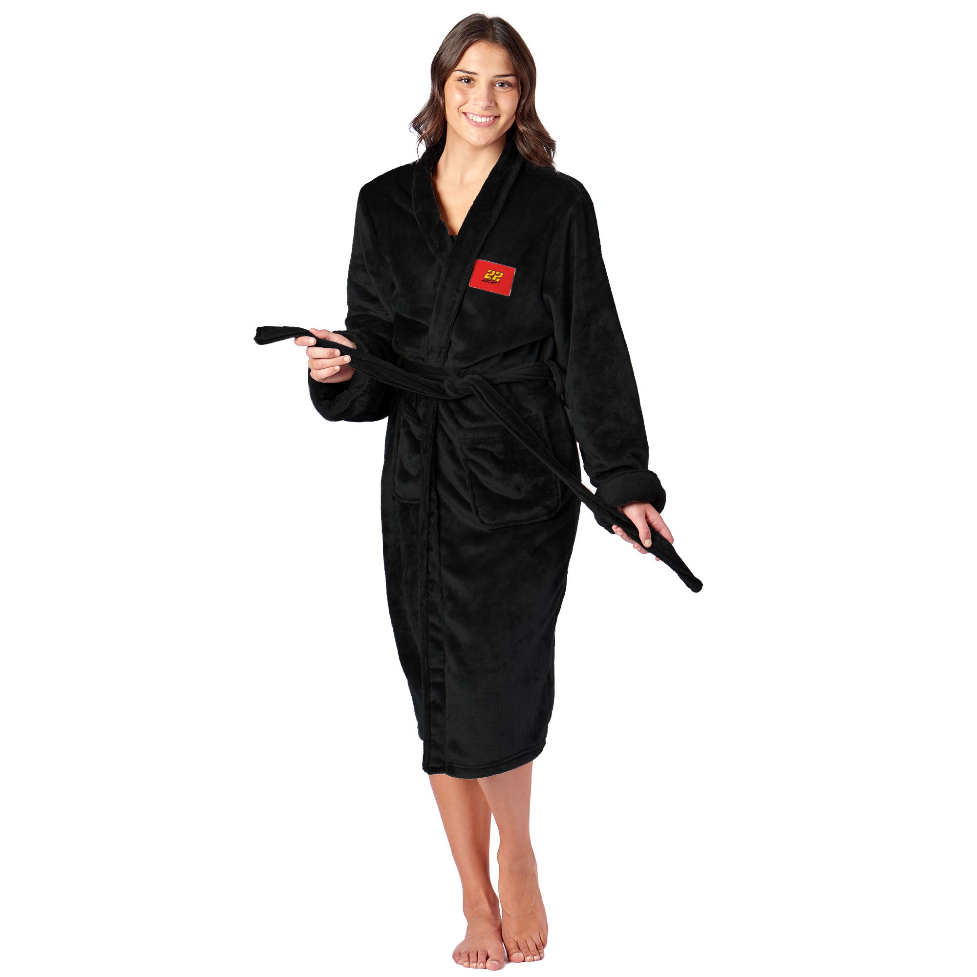 NASCAR Joey Logano Signature Black Silk Touch Robe Small/Medium