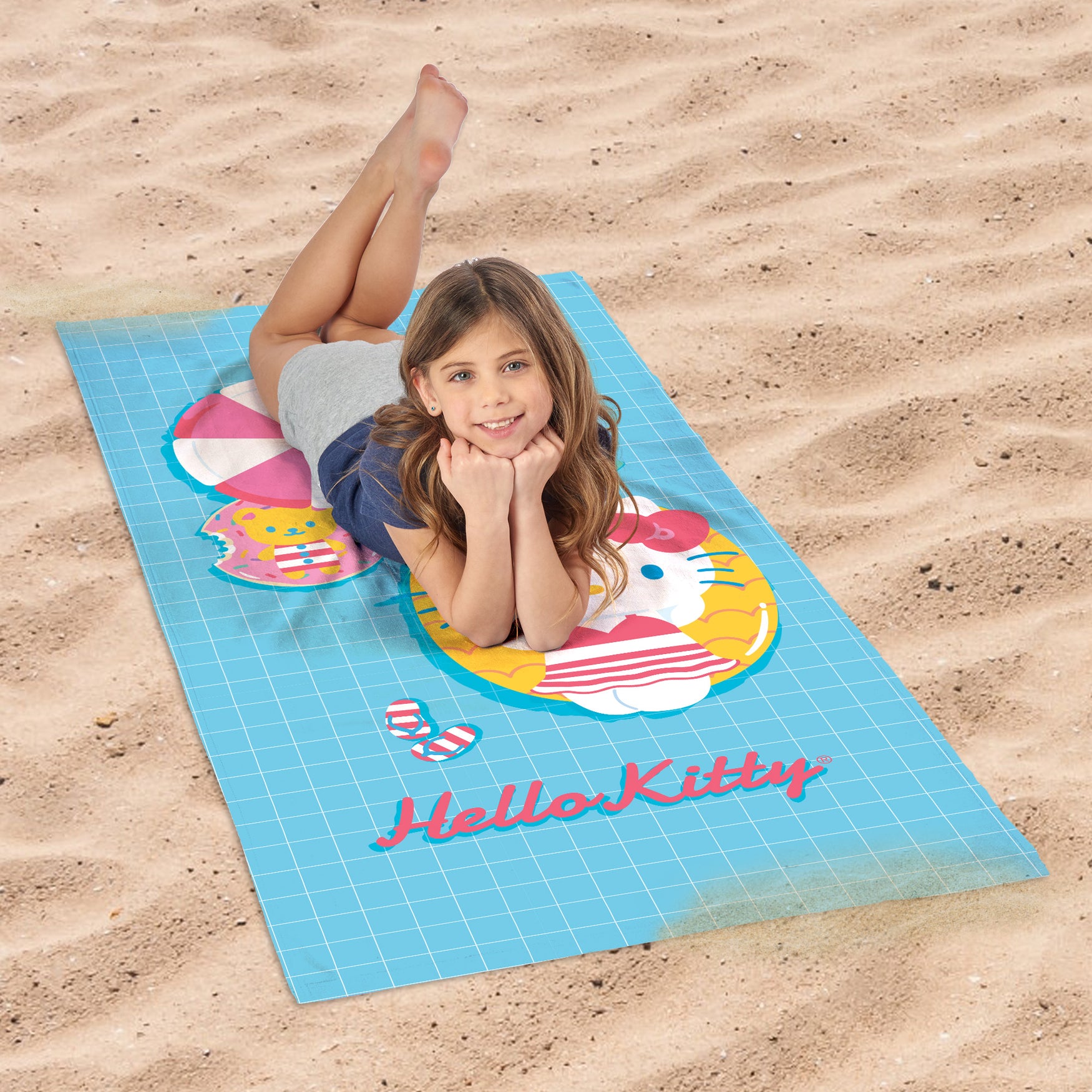 Sanrio Hello Kitty Pool Party Beach Towel 30X60 Inches