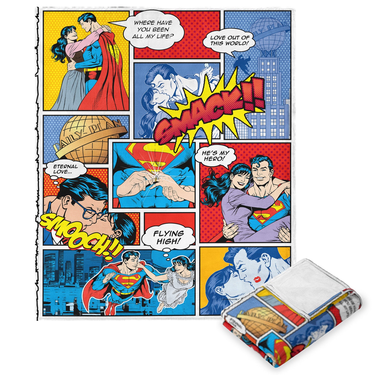 Warner Bros. Superman Lois And Superman Silk Touch Throw Blanket 50x60