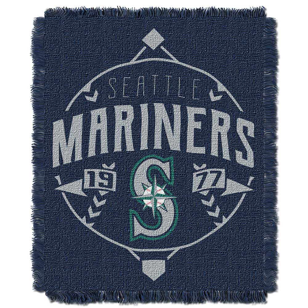 MLB Seattle Mariners Ace Jacquard Throw Blanket 46x60 Inches
