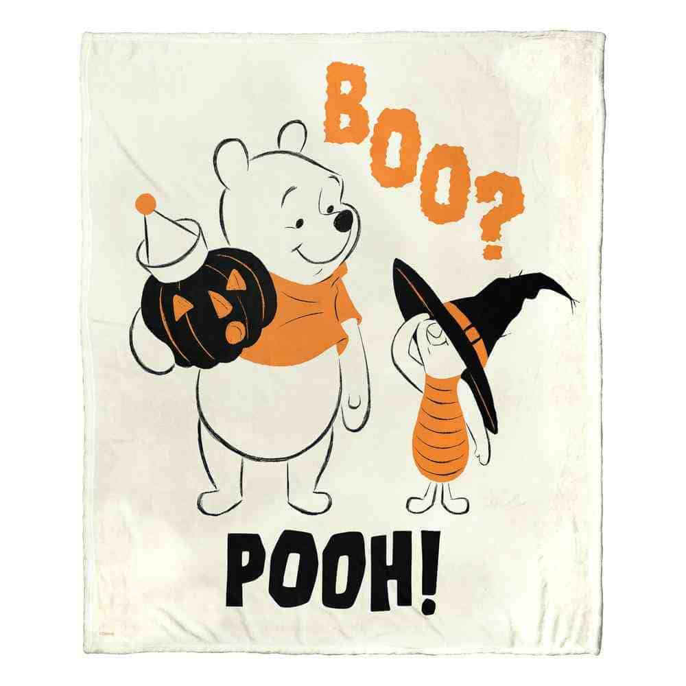 Disney Winnie the Pooh Boo? Pooh! Silk Touch Throw Blanket 50x60 Inche